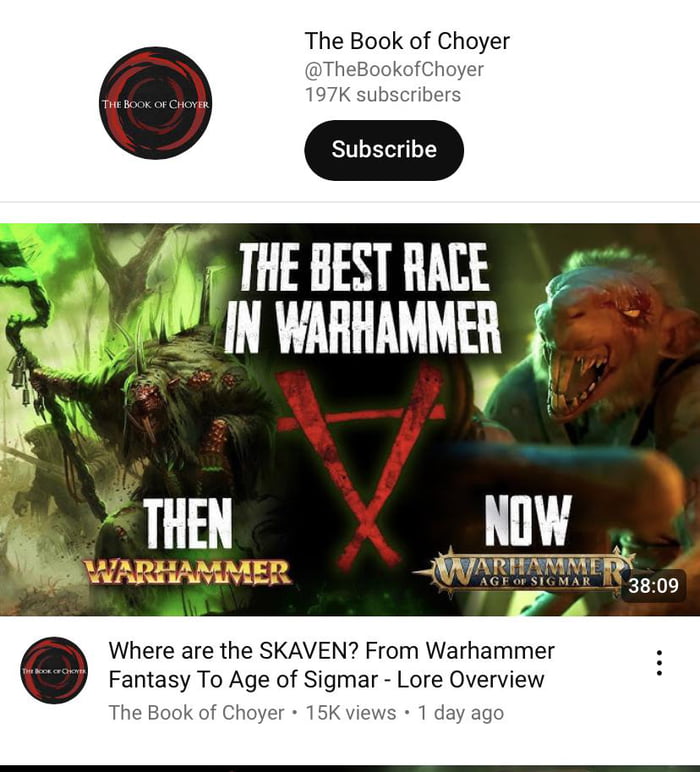 Excellent YouTube warhammer lore channel “Book of Choyer” is starting ...