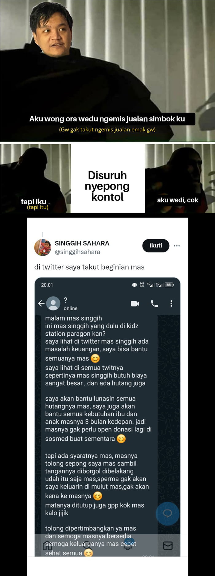 Si Jawa penjual ibu kandung punya standar juga rupanya - 9GAG