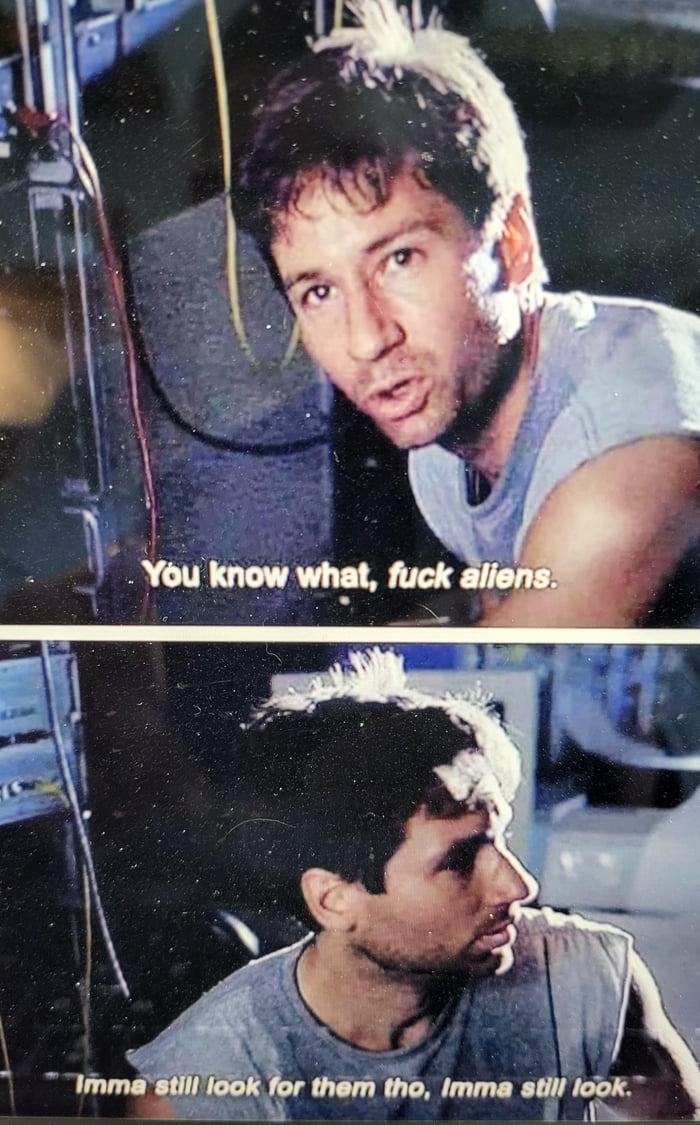 No, no, I totally watched it The X-files for the plot and not Mulders pretty eyes! - 9GAG