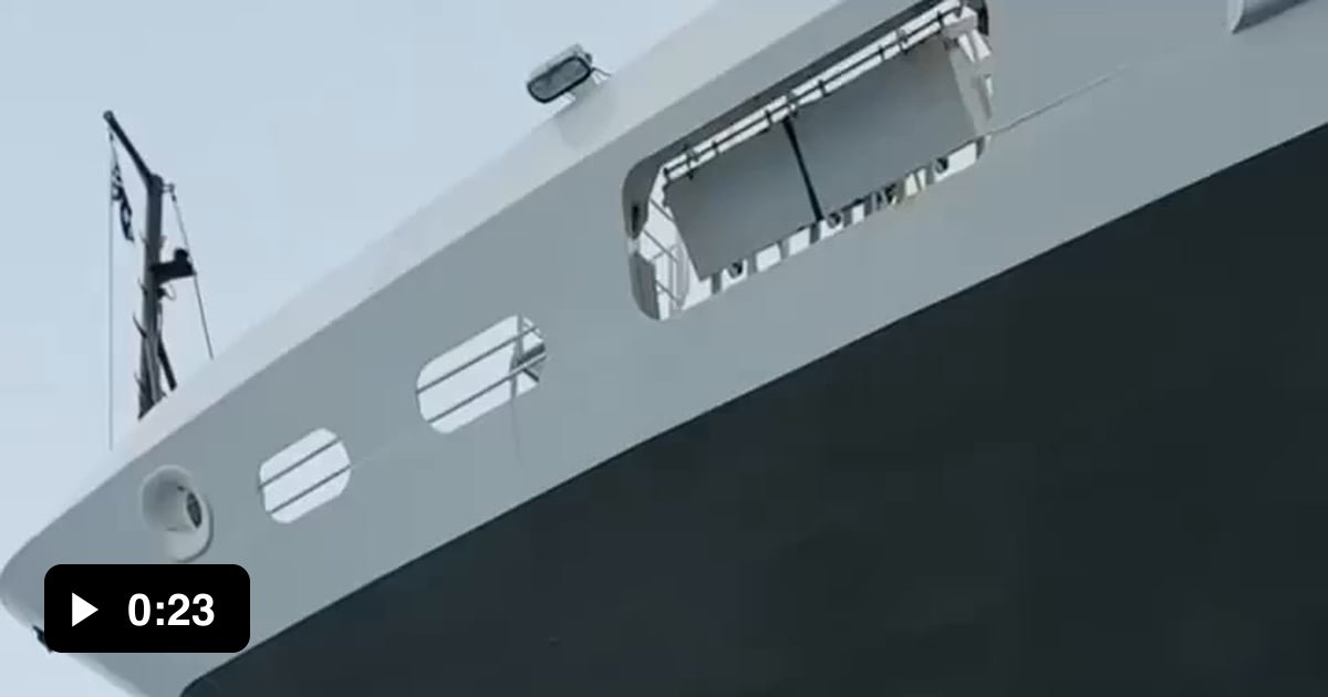 French ballerina Victoria Dauberville's performance on the bow of an ...