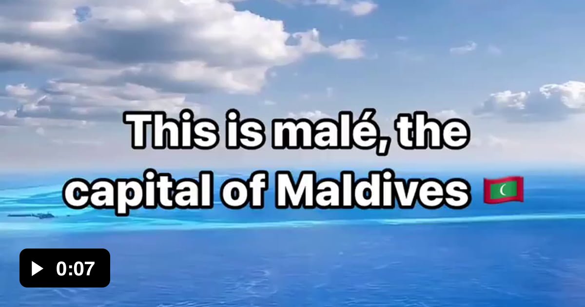 Malé, the capital and most populous city of the Republic of Maldives ...