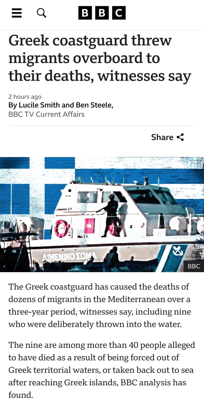 I'm African. I applaud the Greek coastguards. - 9GAG