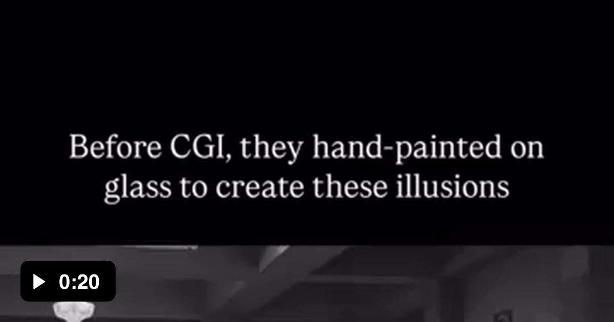 Before CGI, they hand-painted on glass to create these illusions - 9GAG