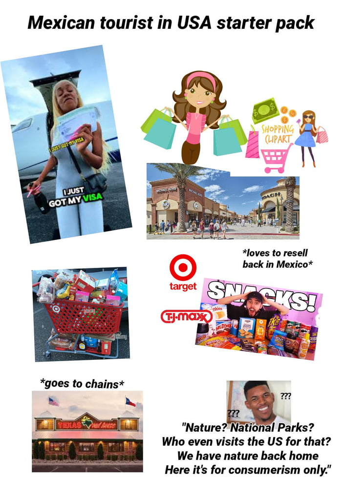 Mexican tourist in USA starter pack - 9GAG