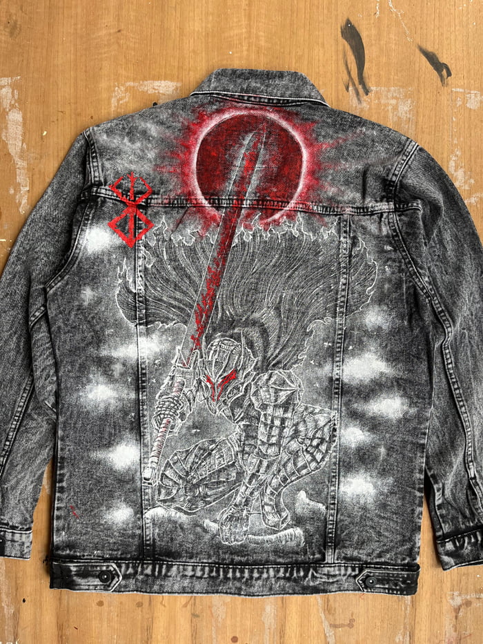 I made this handpainted Guts Berserk on denim jacket - 9GAG