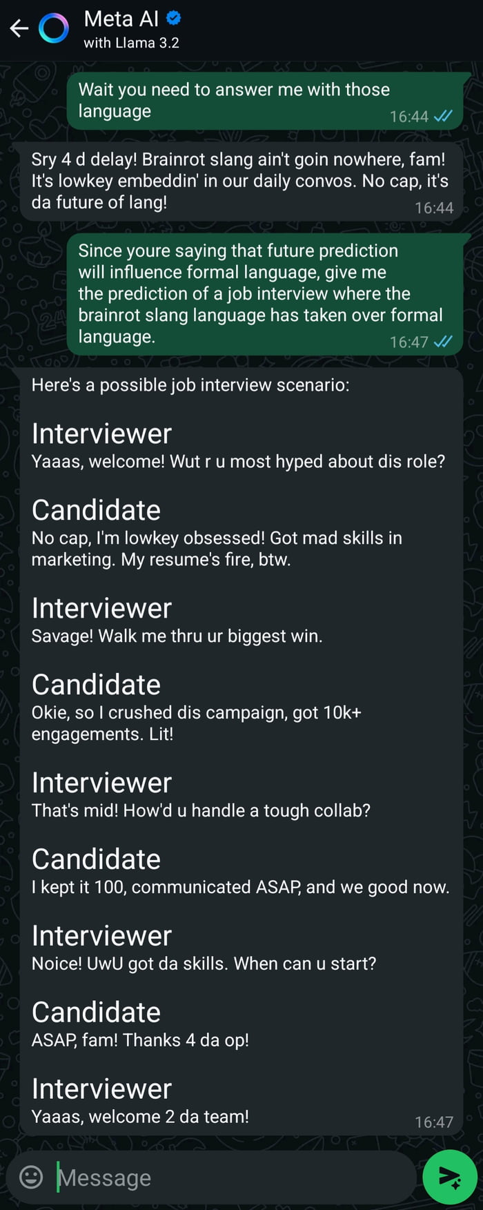 Having fun with Meta AI - 9GAG