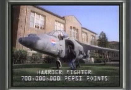 In 1996, Pepsi-Cola ran a joke TV ad showing a Harrier Jump Jet that ...