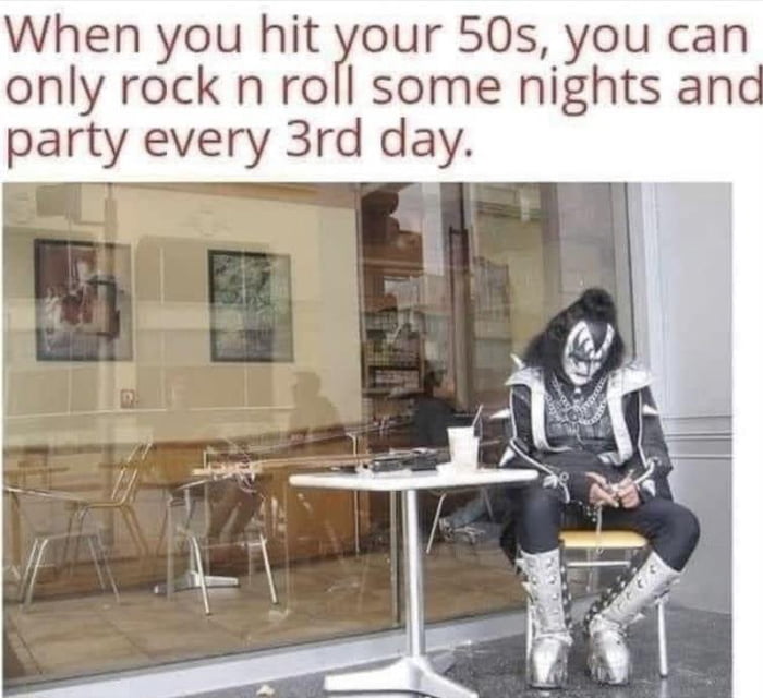 Even rock legends need their coffee break. This is too real when you ...