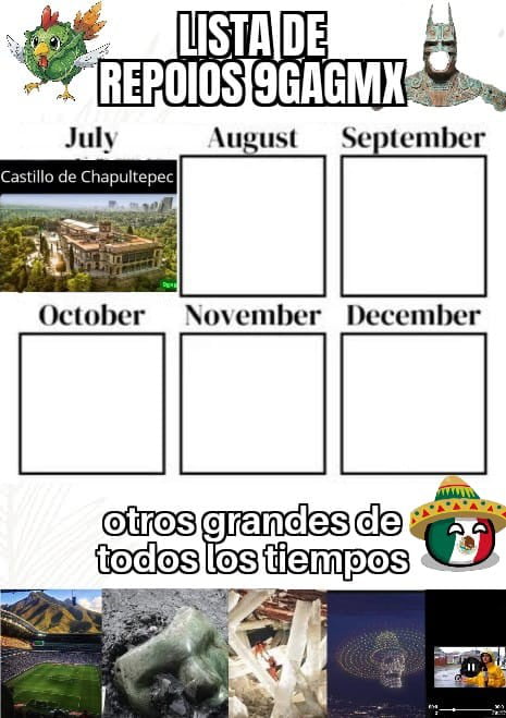 Quedo un poco pinchi, pero ya tenemos: El Calendario del Repoio 9gag MX ...