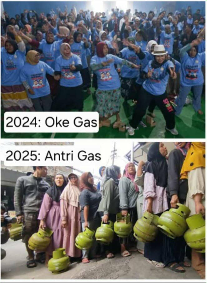 Emak2nya skrg antre gas... - 9GAG