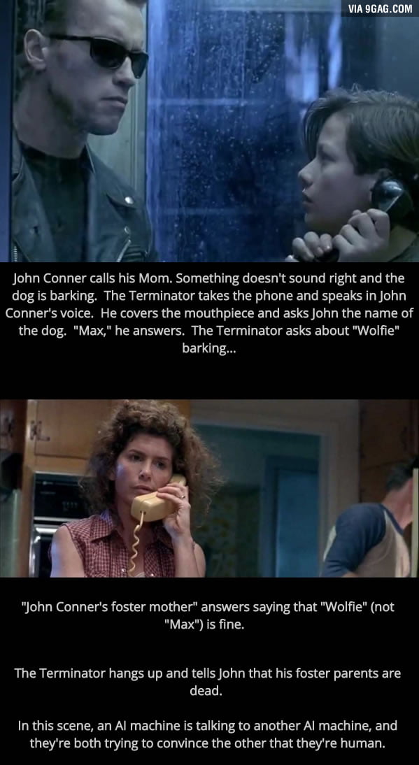 Terminator 2: AI vs AI scene. Now that I think of it, it's quite mind ...