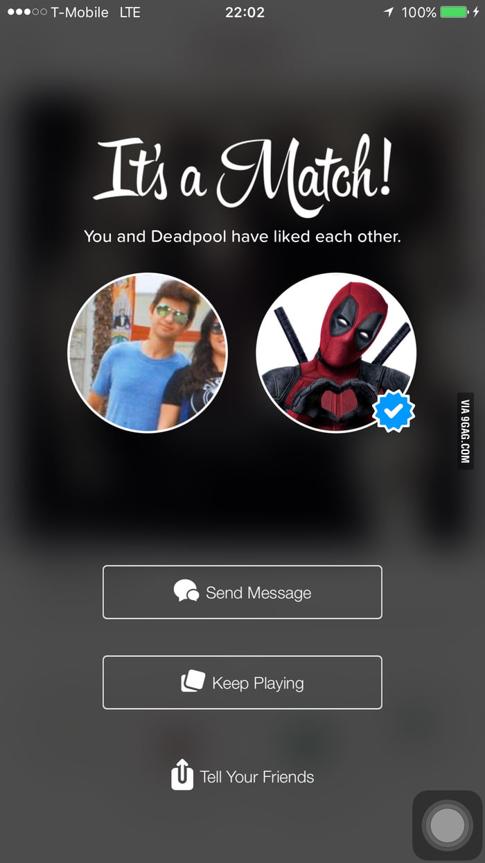 I matched with Deadpool on tinder - 9GAG