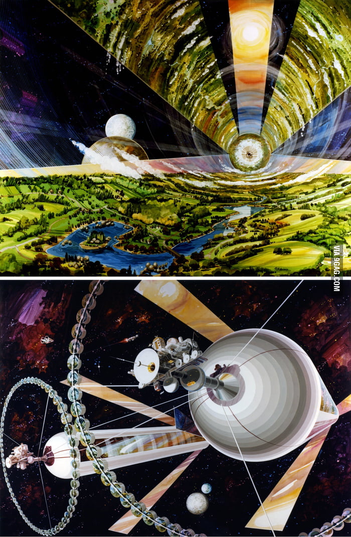 1975 NASA concept art by Rick Guidice gives us interior and exterior ...