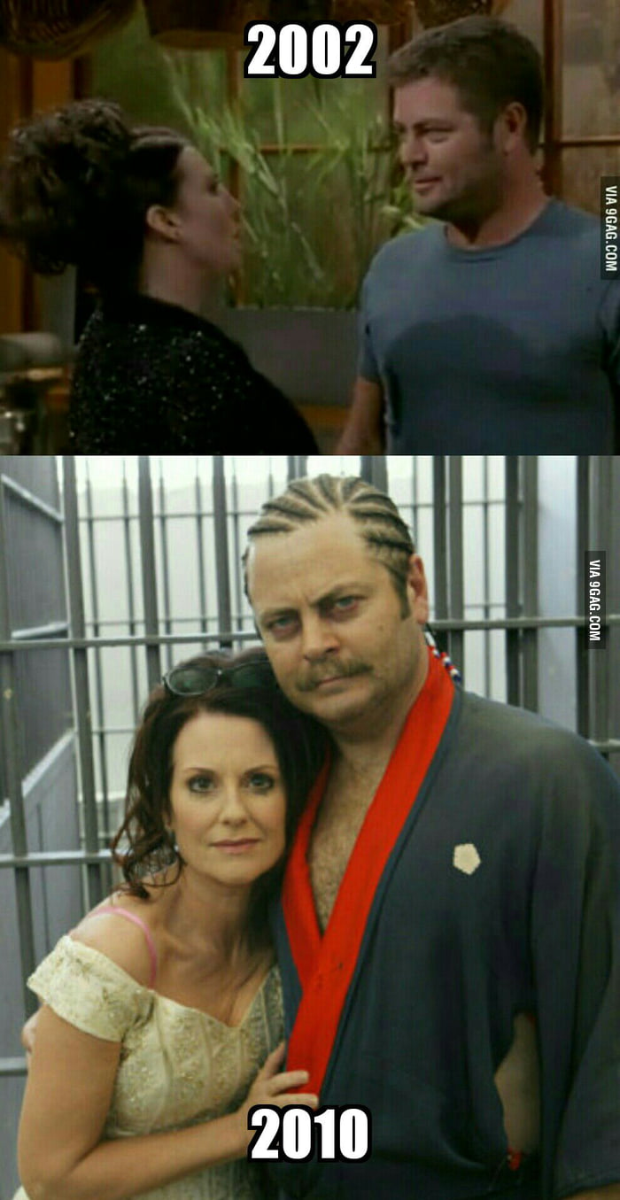 Ron Swanson and Karen Walker - 9GAG