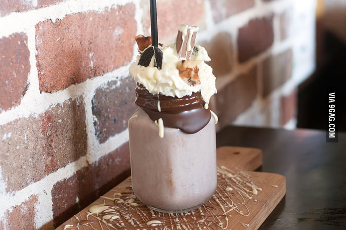 The "Monster Shake" with Kit Kats, Waffles, Oreos and Tim Tams - 9GAG