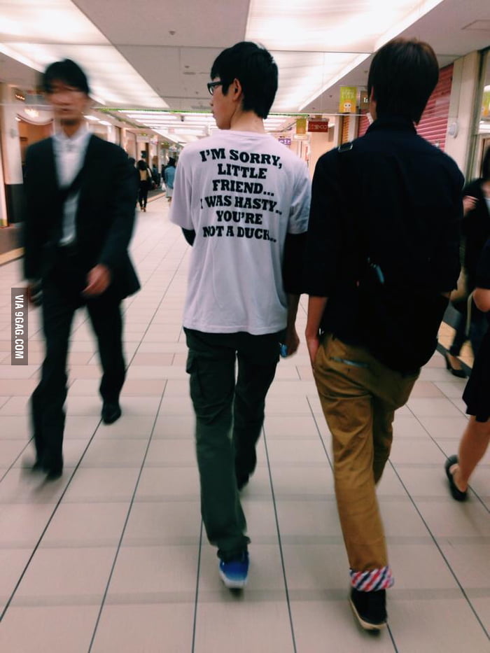 Ahh yes... Nonsense clothing in Japan you say... - 9GAG
