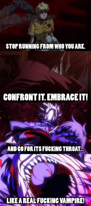 Brought too you by Hellsing Ultimate Abriged - 9GAG