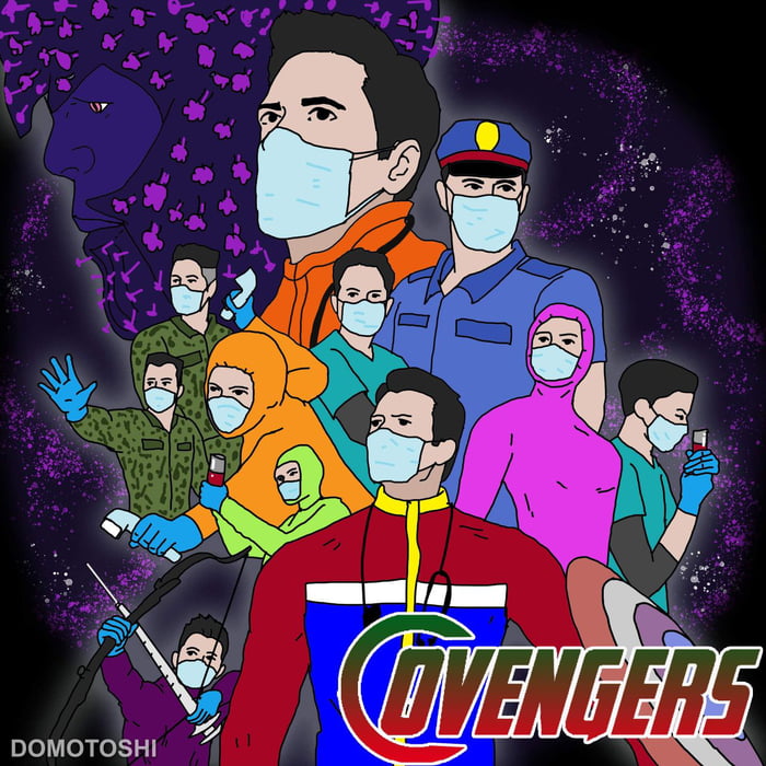 My simple art tribute to the frontliners. Avengers endgame as reference. - 9GAG