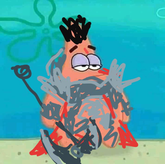 Draw your main on this Patrick (best attempt with finger drawing) - 9GAG