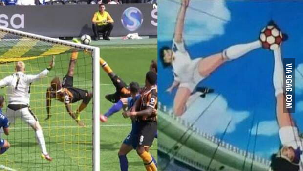 Captain Tsubasa in real life, first goal today in Hull City - Leicester ...