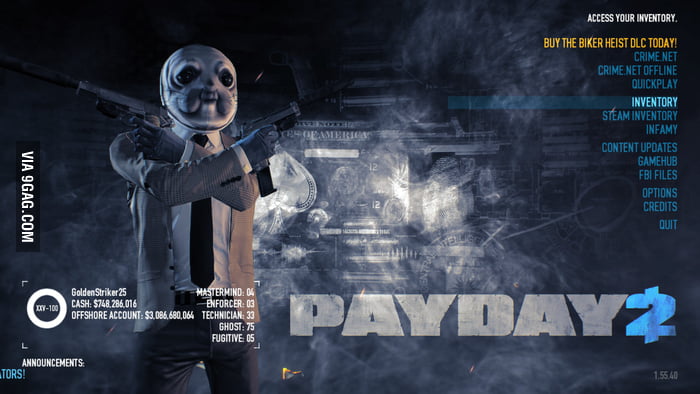New Mask In Payday 2 - 9GAG