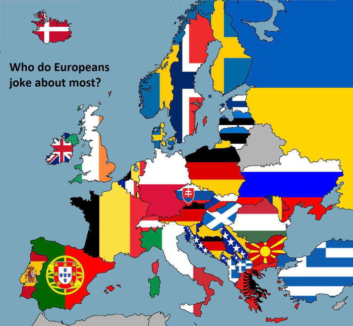 Someone checked who do Europeans joke about most. How they did it ...