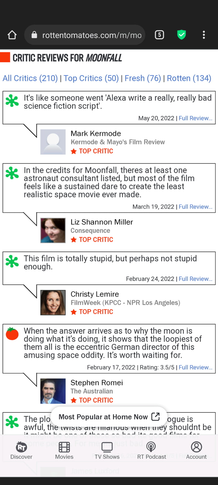 I Never Read RT Reviews Of Any Film I Was Just Curious About This New I Never Read RT Reviews Of Any Film I Was Just Curious About This New