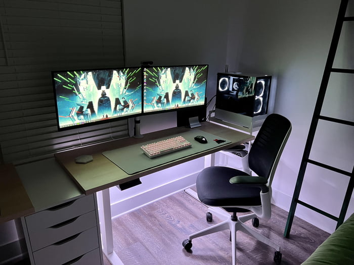 Current WFH/Gaming Battlestation (Always a WIP and open to suggestions) - 9GAG