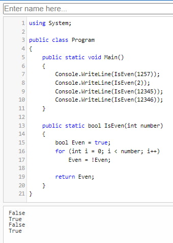For everyone typing out IsEven, learn to use a loop! - 9GAG