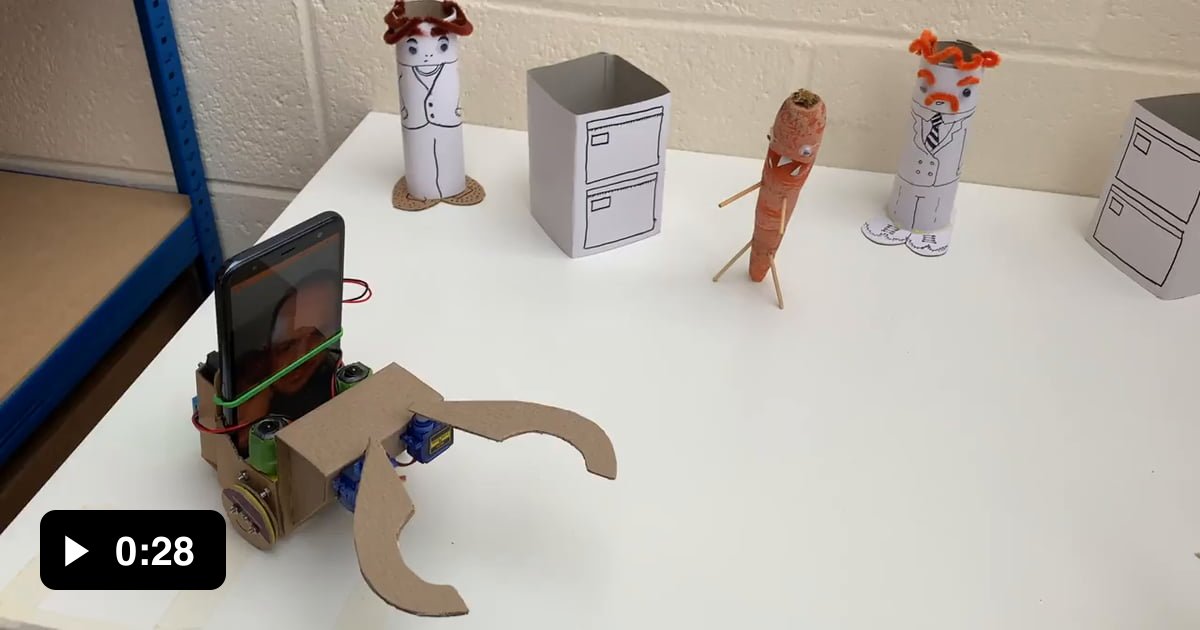 Remotely playable games we made with cardboard robots as part of a ...