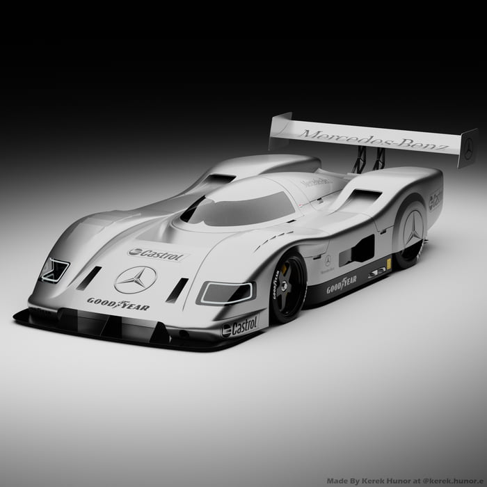 Mercedes Benz T80 and Sauber C11 inspired concept Le Mans race car. Its ...