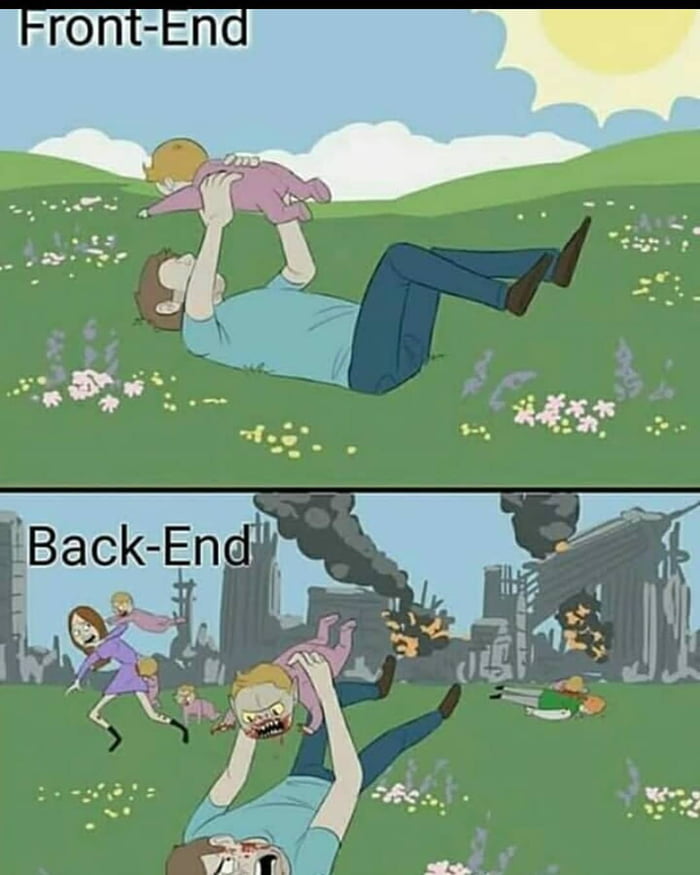 Back-end vs front-end - 9GAG