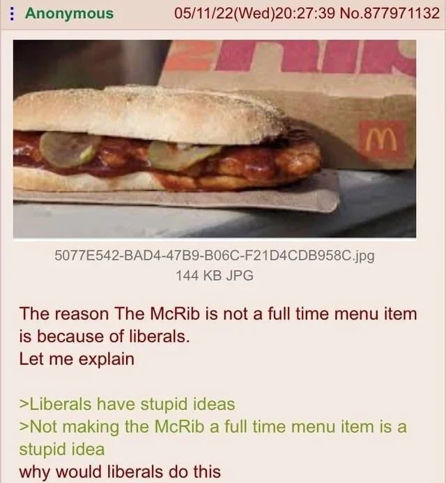 Anon's hot take on McRib - 9GAG