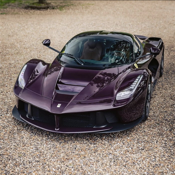 Ferrari LaFerrari 1 of 1 in the gorgeous "Vinaccia" dark purple paint ...