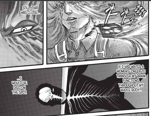 Reiner can transfer his consciousness to his balls,turns out the armor ...