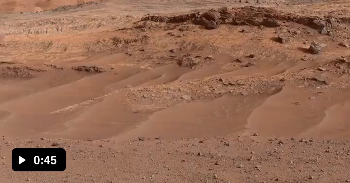 Surface of the Mars shot by Curiosity Rover and Martian winds sound ...