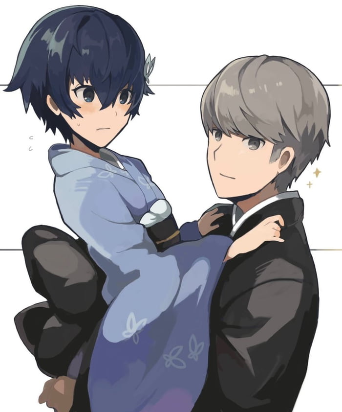 Posting Persona pics daily. Day 1817: P4 Naoto and Yu - 9GAG