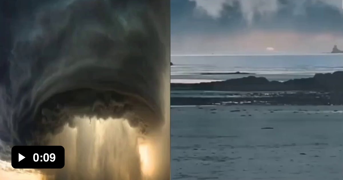 Watch this thunder cloud dump a massive fall of rain - 9GAG
