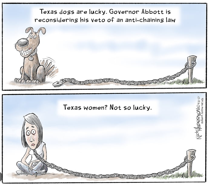 Piss Baby Greg Abbott, cares about.. (checks notes).. Dogs! - 9GAG