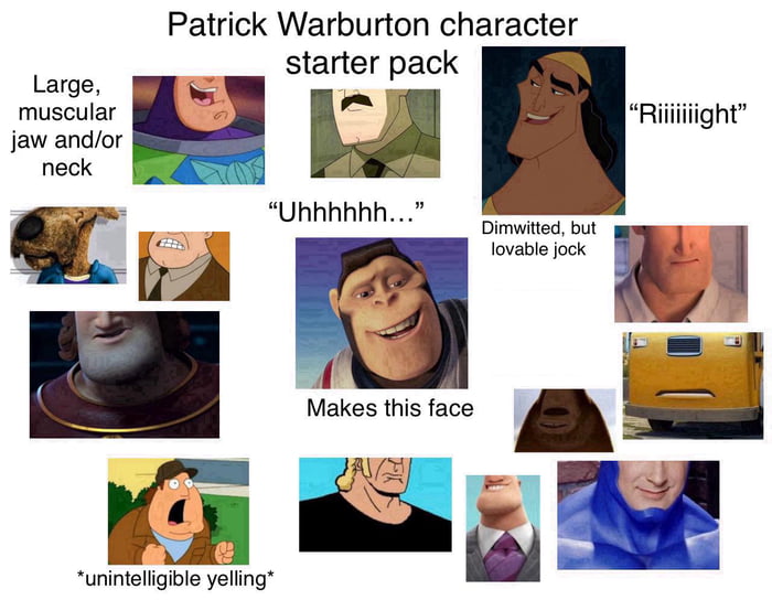 “Patrick Warburton character” starter pack - 9GAG