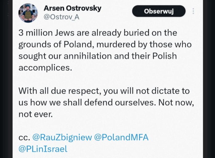 The reaction of Arsen Ostrovsky (a human rights attorney and CEO of The ...