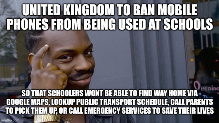 United Kingdom bans phones from being brought to schools. They wont be ...