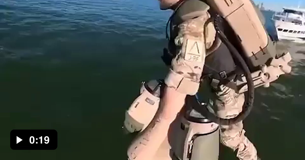 Flying with Jet Pack. - 9GAG