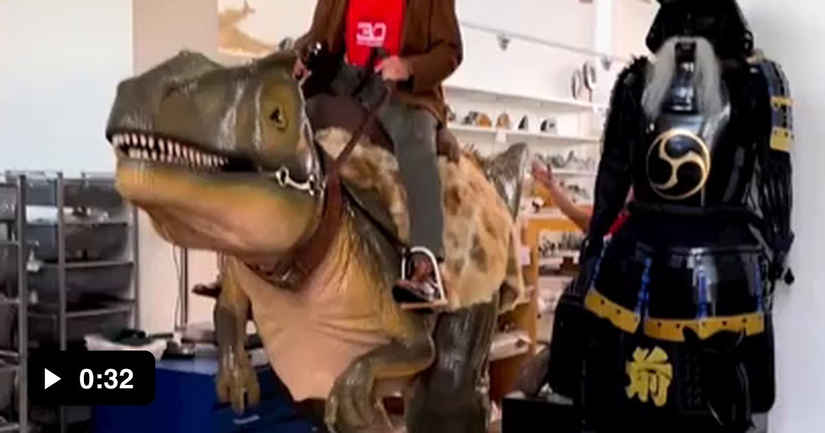 This T-rex model looks like the guy is riding it, also with some ...