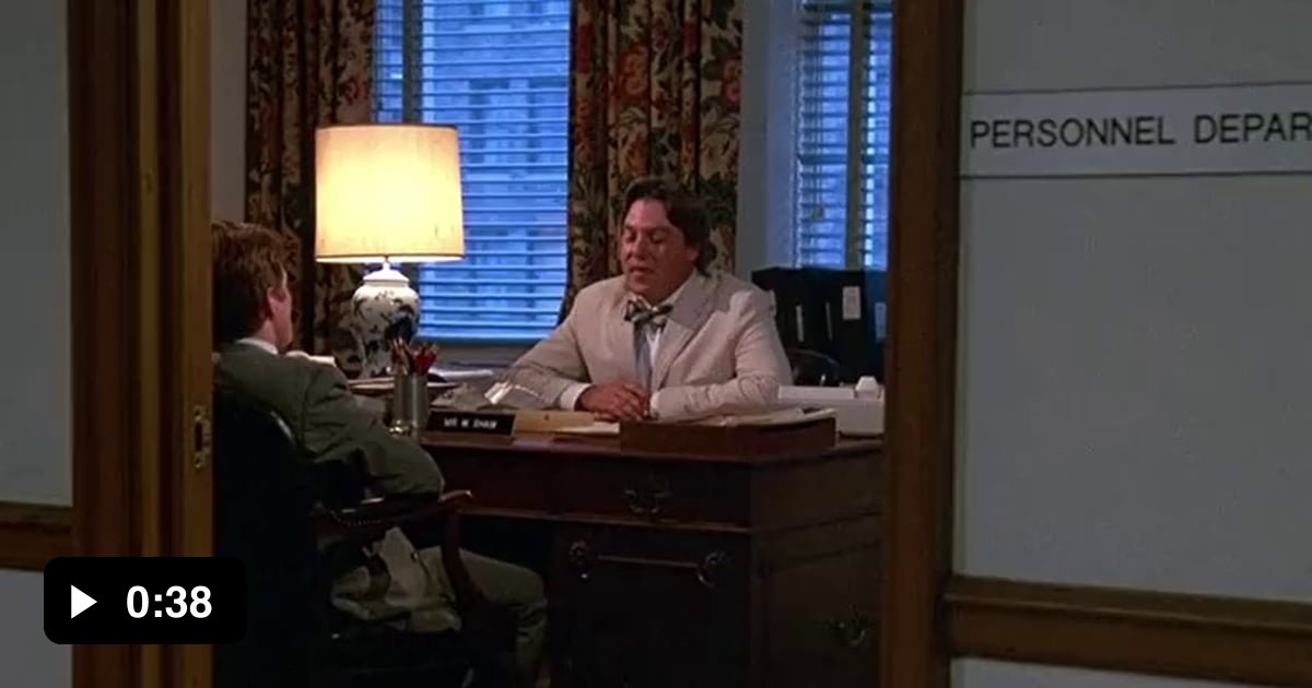 The "experience" scene from The Secret of My Success, 1987. - 9GAG