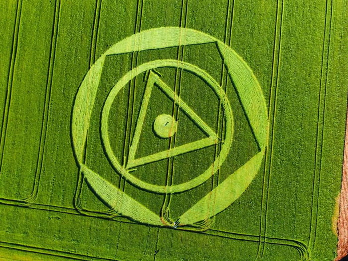 Agroglyph that appeared in Santa Catarina, Brazil, this morning. - 9GAG