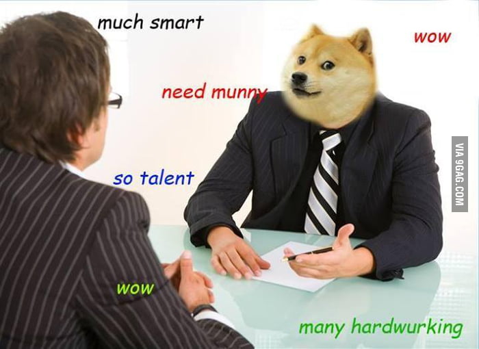 My friends doge about his recent interview progress. - 9GAG