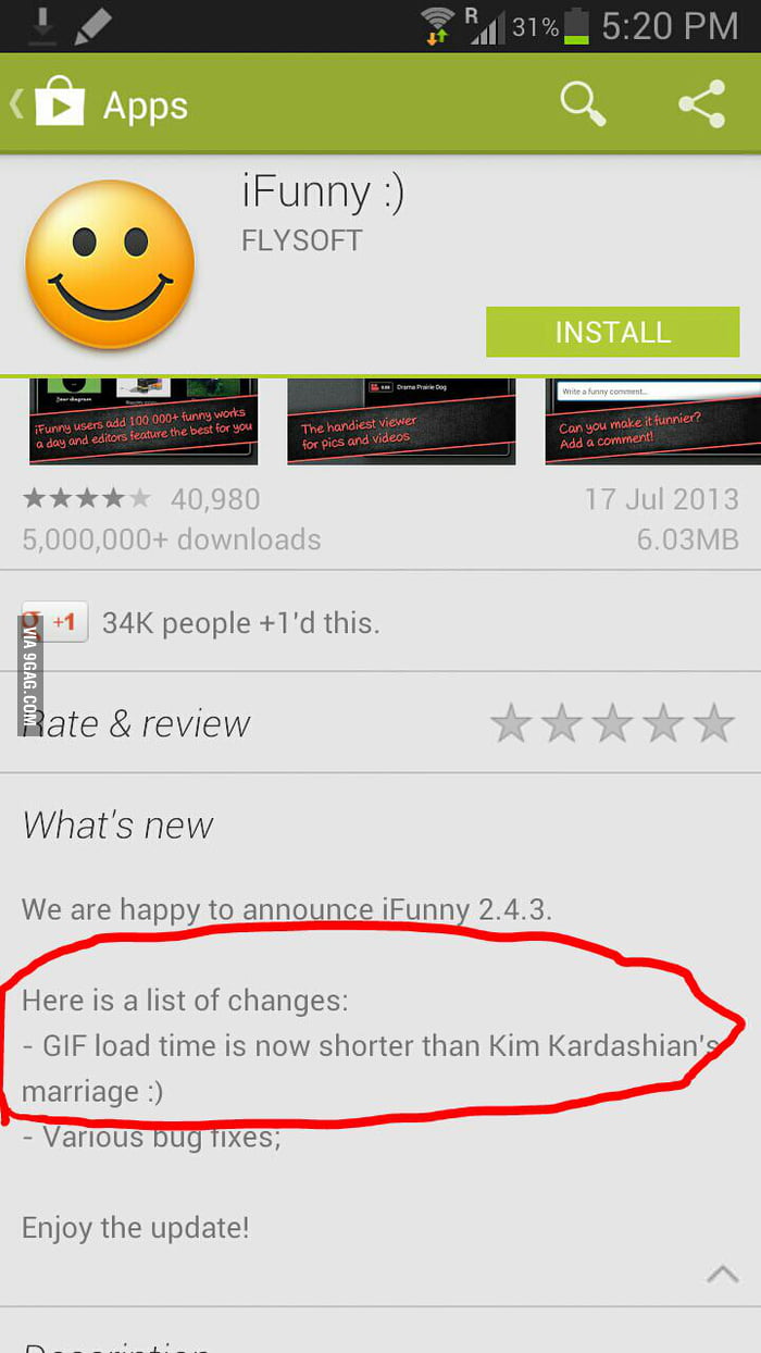 Really funny update - 9GAG