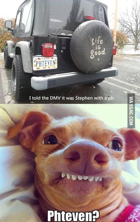 Stephen with a "ph" - 9GAG