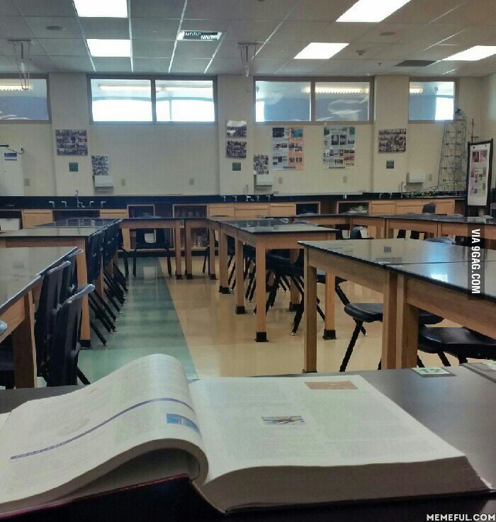My favorite place to be during lunch. Like a true introvert - 9GAG
